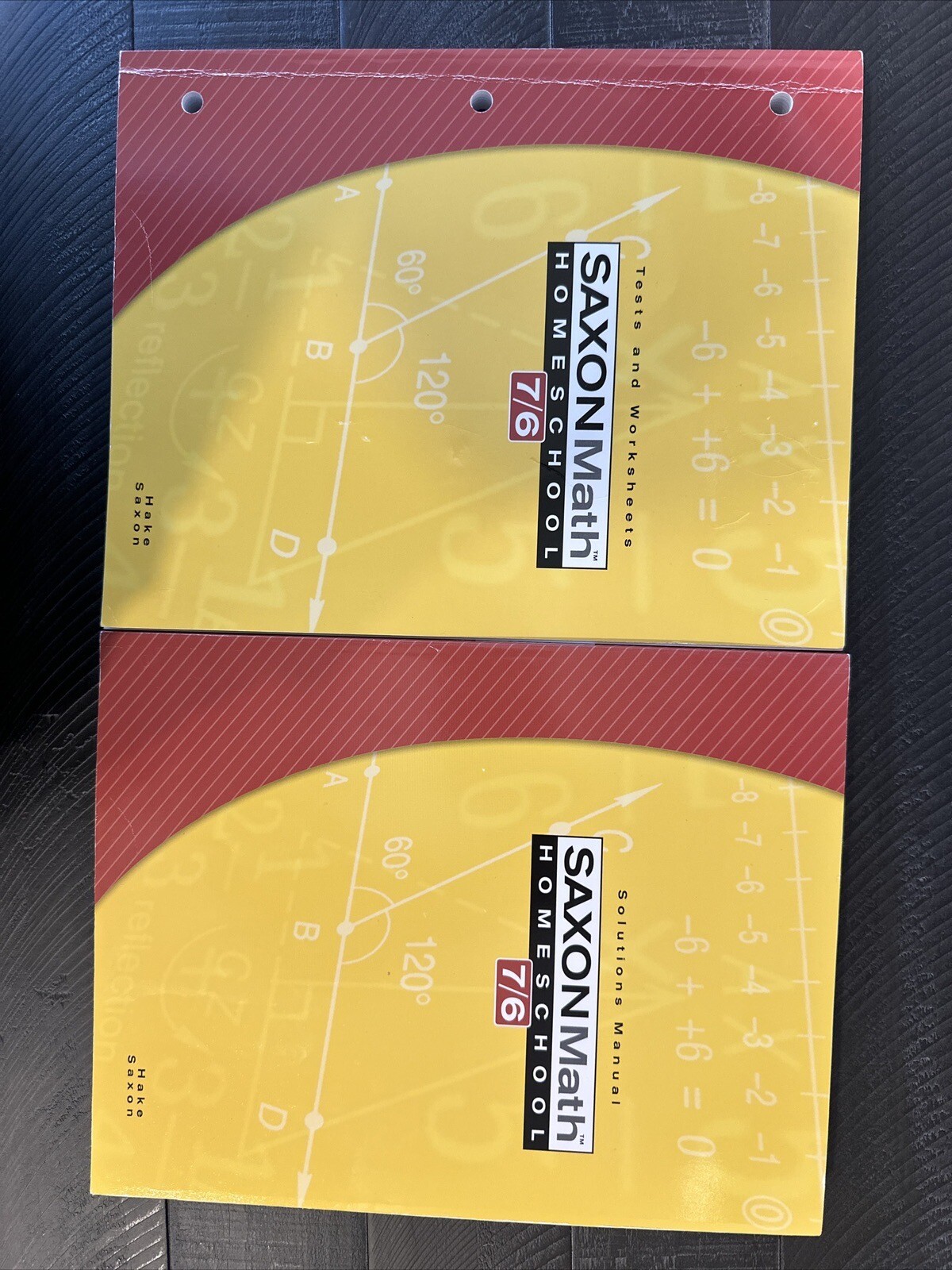 Set Saxon Math 7/6 Solution Manual and Worksheets by Stephen Hake ...