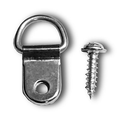 Classic Single D Rings with screws Picture Framing Frame Hanging Chrome ...