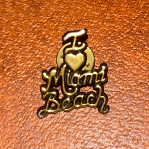 I Heart Miami Beach FL Lapel Pin - Vintage Florida City Love USA ...