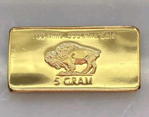Lot of 10 - 5 GRAM 100 MILLLS PURE GOLD BUFFALO BULLION BARS .999 FINE ...