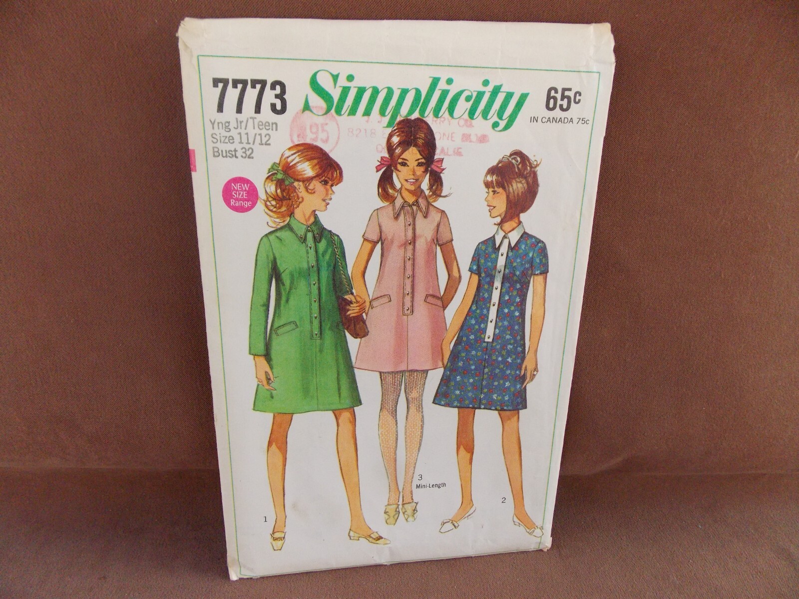 Vtg Simplicity Junior/Teen Dress Size 11/12 Uncut Pattern 7773 | eBay