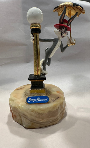 Ron Lee- Bugs Bunny- singing in the rain- 7” statue -1991-Looney Tunes ...
