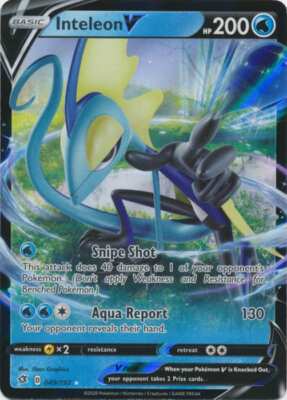 Pokemon - Inteleon V - 049/192 - SWSH Rebel Clash - Ultra Rare - Near ...