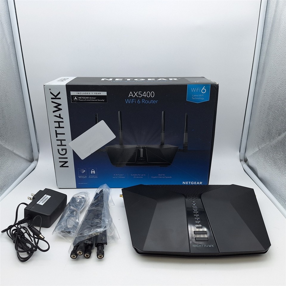 NETGEAR Nighthawk 6Stream Dual-Band WiFi 6 Router (RAX54S) AX5400 ...
