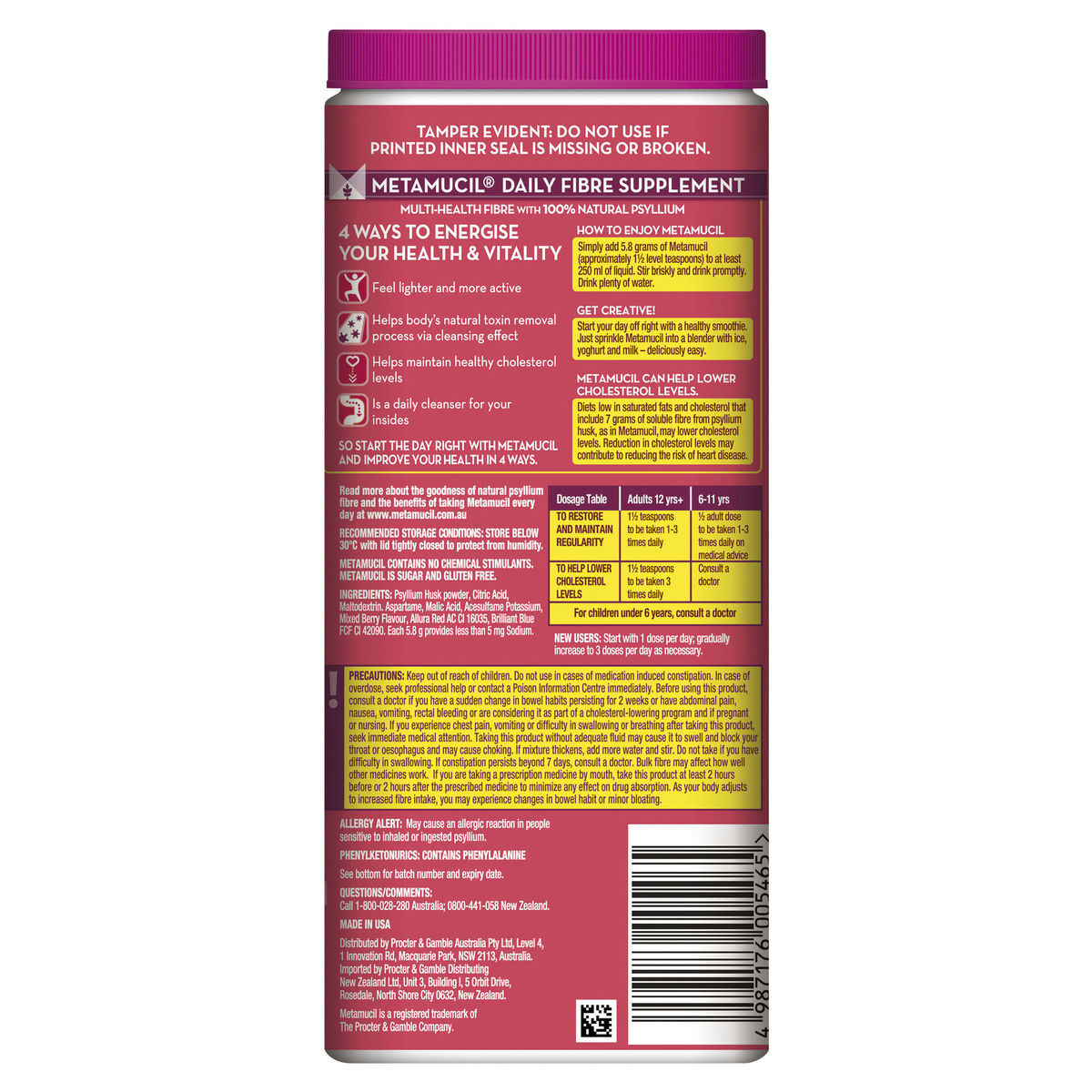 Metamucil Wild Berry 72 Dose | eBay