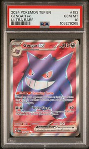 Gengar EX 2024 Scarlet & Violet: Temporal Forces #193/162 Ultra Rare ...