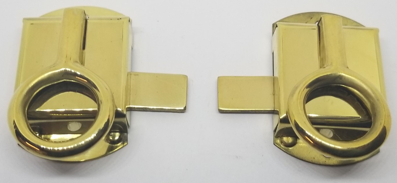 RIGHT HAND Solid BRASS Napanee Wilson Ring Cabinet Door Latch Hoosier ...