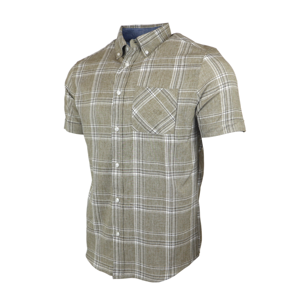 Mens Springfield Short Sleeve Beach Holiday Casual Summer Check Soft ...