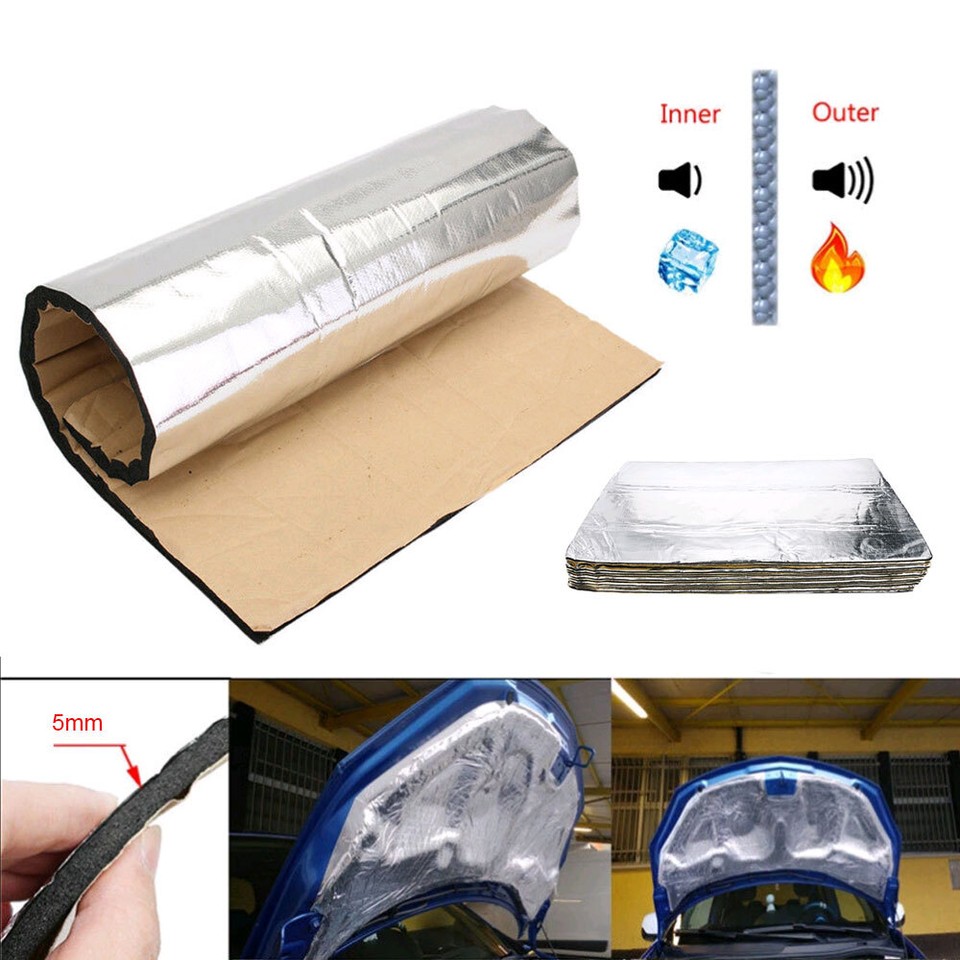 10Pcs Sound Deadener Car Heat Insulation Mat Car Hood Insulation Silent ...