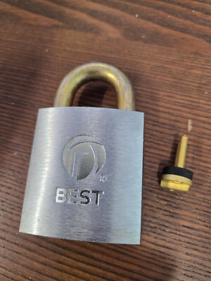 BEST 41B72LXSPL PADLOCK—3/8"x3/4" Shackle—Non-Key Retained—Less SFIC ...