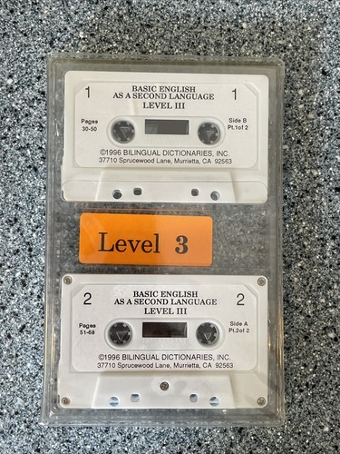 Basic English as a Second Language Cassettes ESL Level 3 Bilingual ...