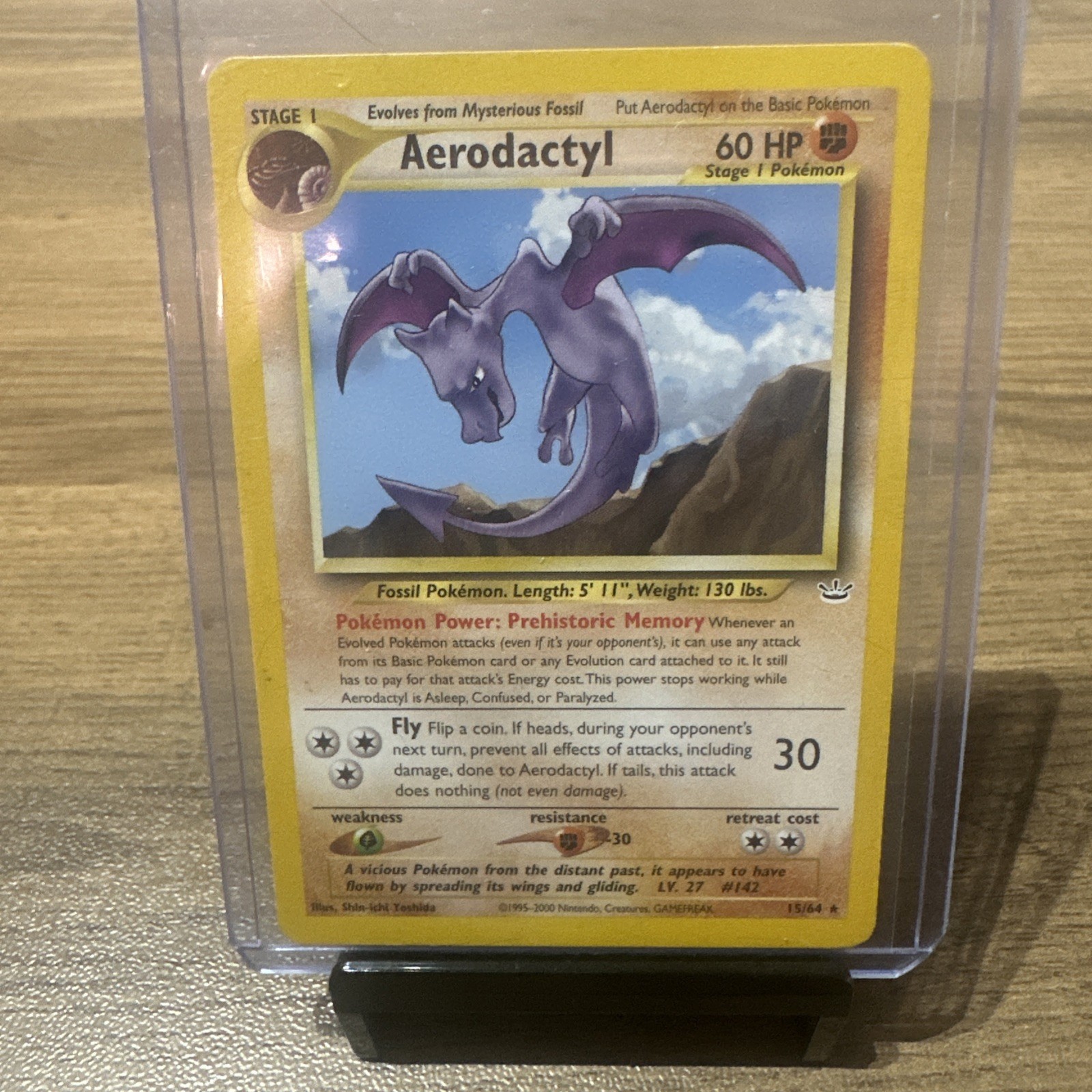 Pokémon Aerodactyl 15/64 Fossil Regular Rare Stage 1 60 HP Fly 30 | eBay