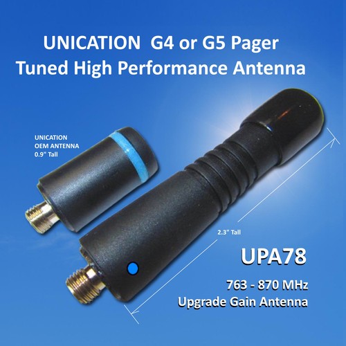 UPA78 G5 Unication Pager Best Upgrade Antenna P25 Digital 2.3" Tuned ...
