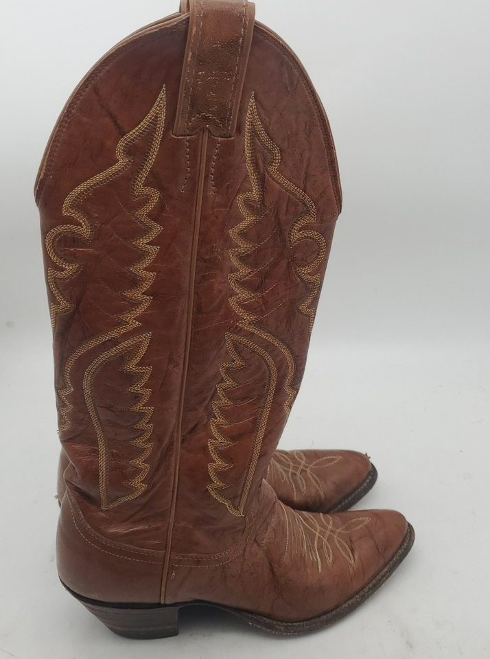 Justin style 4841 Women's 5 A Brown Western Cowgirl Boots Snip Toe | eBay