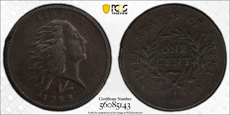 1793 Wreath Large Cent Lettered Edge S-11c PCGS Very Fine VF Detail ...
