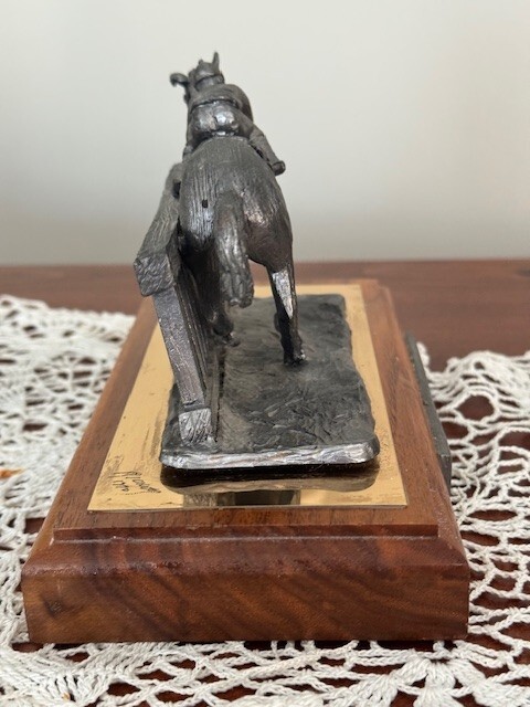 Michael Ricker The Museum Collection Cast Pewter Race Horse and Jockey ...