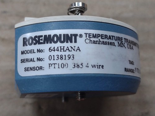 Rosemount 644HANA Temperature Transmitter 0-100° 644 P/N 00644-6402 ...