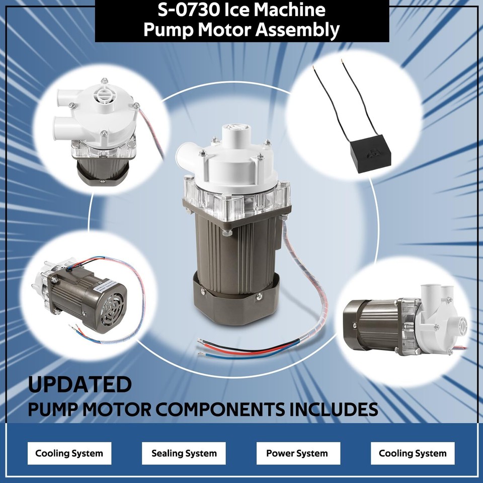 S-0730 Ice Machine Motor for Hoshizaki KM Series 120V 60W S-0730 KM ...