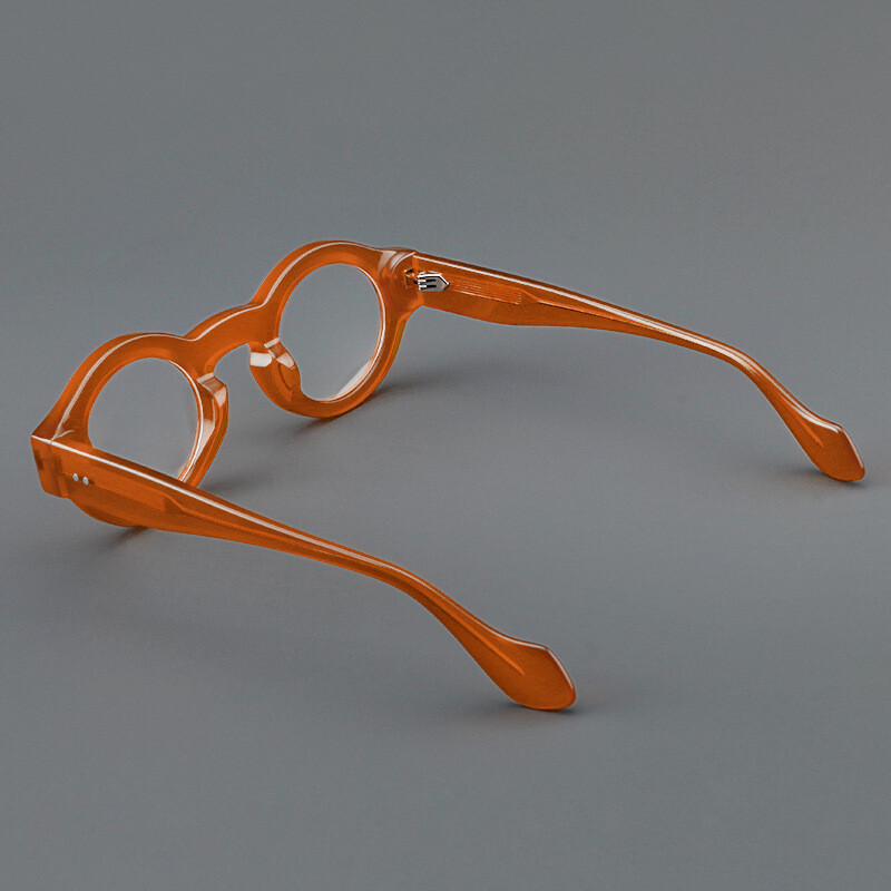 Acetate Round Retro Eyeglasses For Men Women Classic Glasses Thick ...