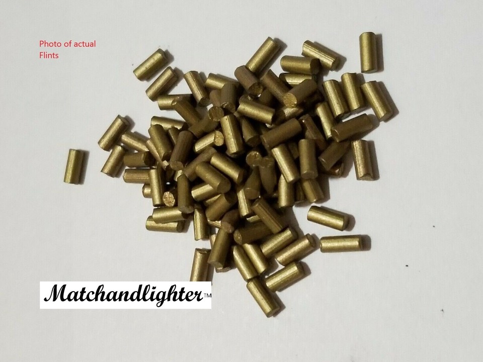 10 Gold Lighter Flints for Fluid/ Gas Lighters Replacement Flint USA ...
