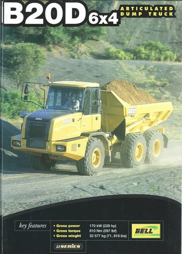 Equipment Brochure - Bell - B20D - 6x4 Articulated Dump Truck - c2002 ...