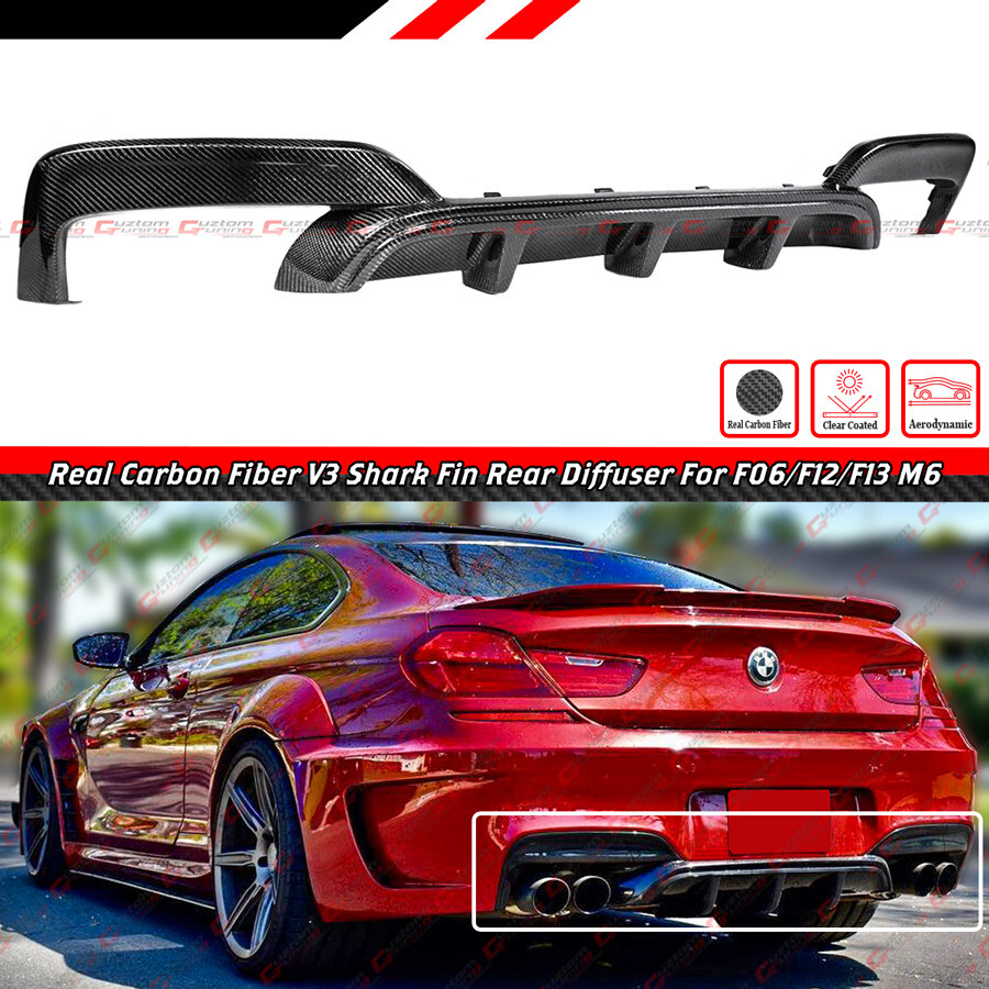 For 12-18 BMW F06 F12 F13 M6 640i 650i M Sport Carbon Fiber Rear Bumper ...