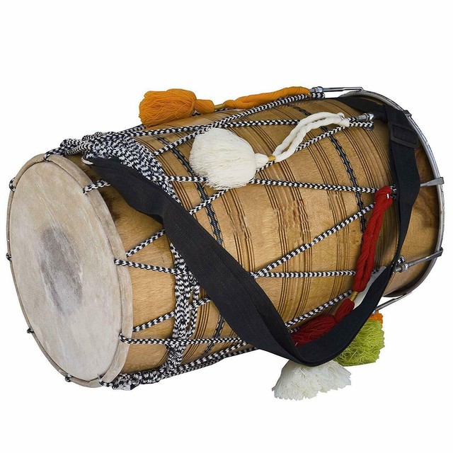 Indian Festivity Musical Punjab Bhangra Dhol, Mango Wood Musical ...