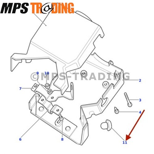 Land Rover Defender Steering Column Shroud Lower Section Grommet 1x ...