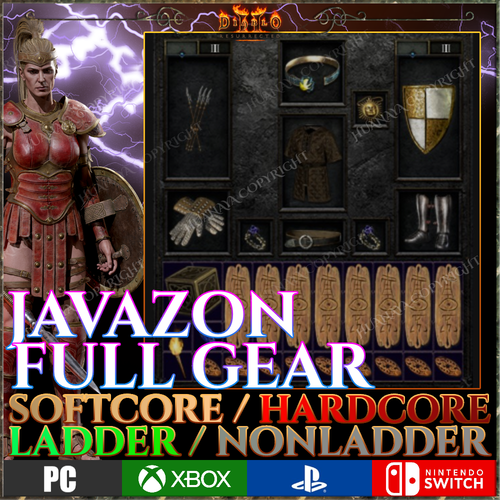 JAVAZON FULL SET AMA JAVA PC PS4 PS5 XBOX SWITCH D2R DIABLO 2 ...