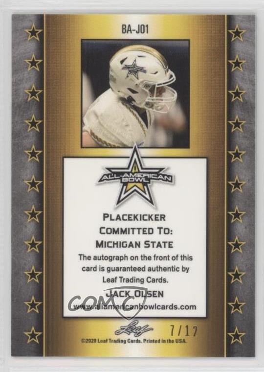 2020 Leaf Metal US Army All-American Bowl AAB Etch Purple /15 Jack ...