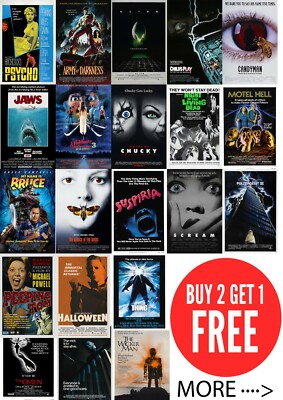 Classic Horror Cult Cool Movie Posters A0-A1-A2-A3-A4-A5-A6-MAXI C433 ...