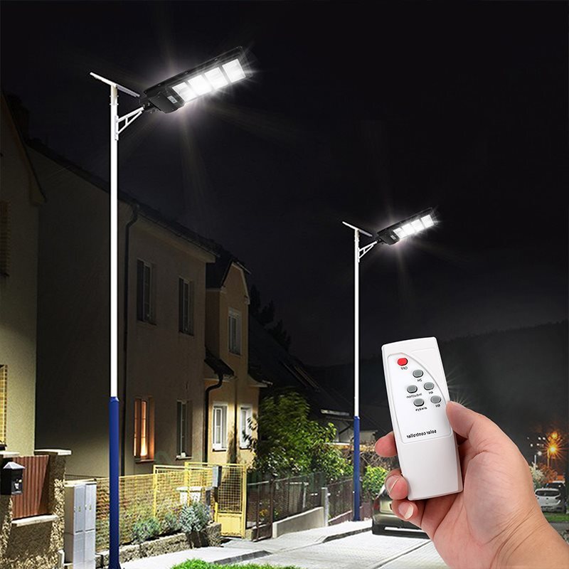 990000000LM Commercial Solar Street Light Dusk Dawn Remote Parking Lot ...
