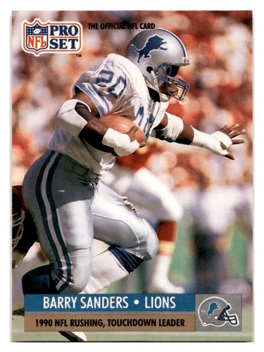 1991 Pro Set Barry Sanders #10 Detroit Lions Football Card | eBay