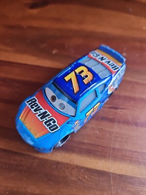Disney Pixar Cars 3. Rev-N-Go Racer #73 Loose Mattel Blue Racing Car ...