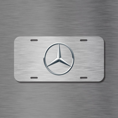 Simulated Brushed Mercedes Print Plate Vehicle License Plate Auto Car ...