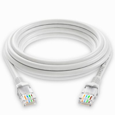 60FT Cat5E PoE IP Camera NVR Ethernet Cable Outdoor/Indoor RJ45 Jacks ...