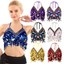 Womens Sequin Halter Salsa Belly Dance Bra Tops Party Club Wear Costume ...
