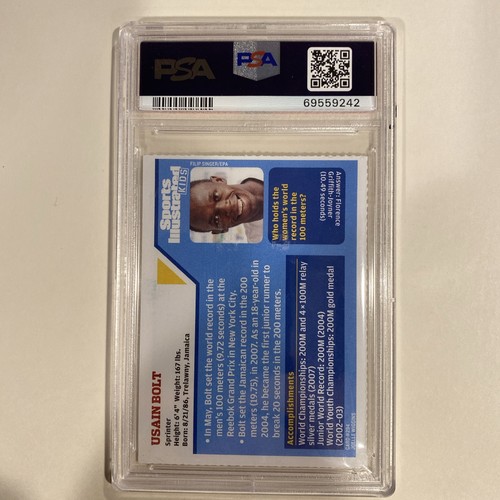 2008 SPORTS ILLUSTRATAED S.I. FOR KIDS SIFK 294 USAIN BOLT PSA 6 ROOKIE ...