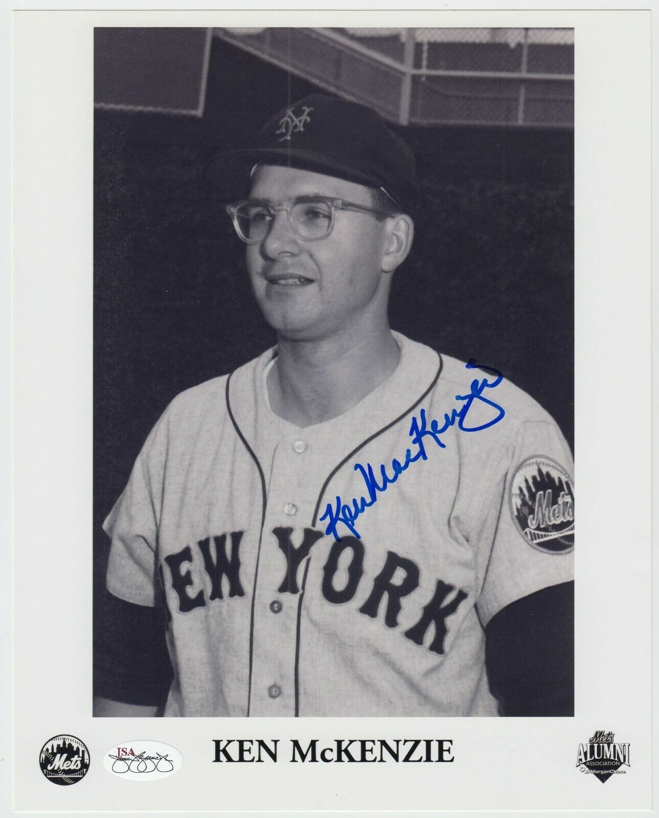 KEN MCKENZIE SIGNED NEW YORK METS TEAM ISSUED 8X10 AUTOGRAPH PHOTO JSA ...