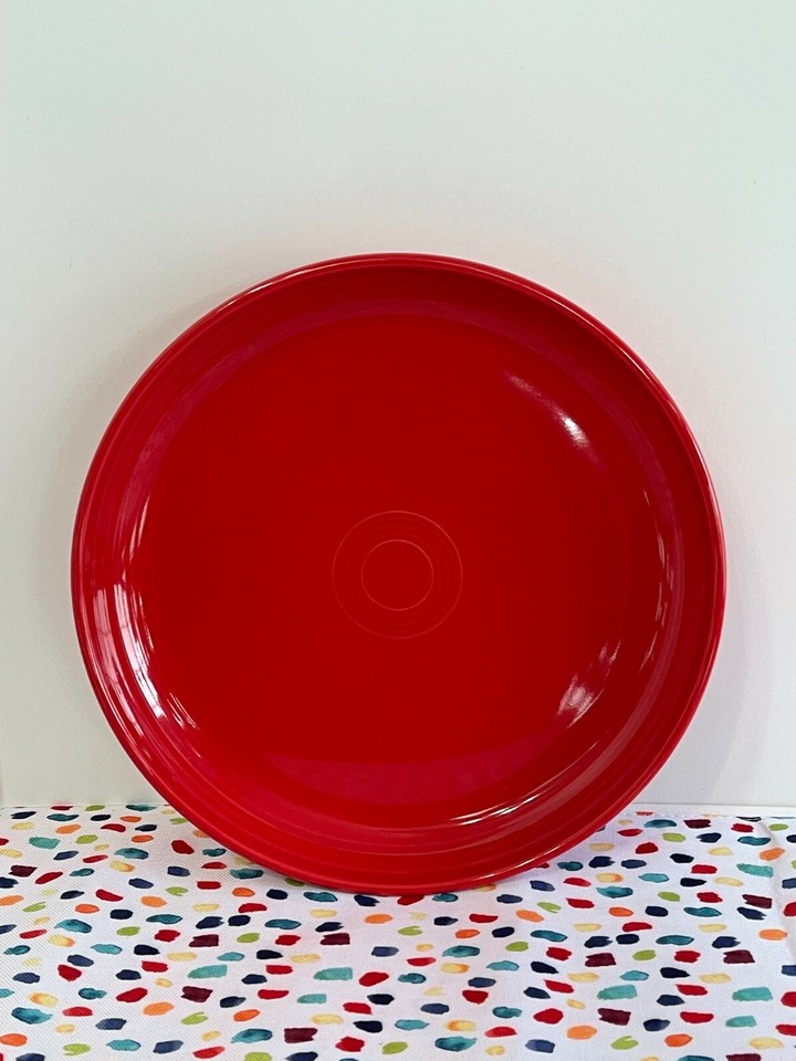 Fiestaware Scarlet Dinner Bowl Plate Fiesta Red 10 3/8 inch Deep Plate ...