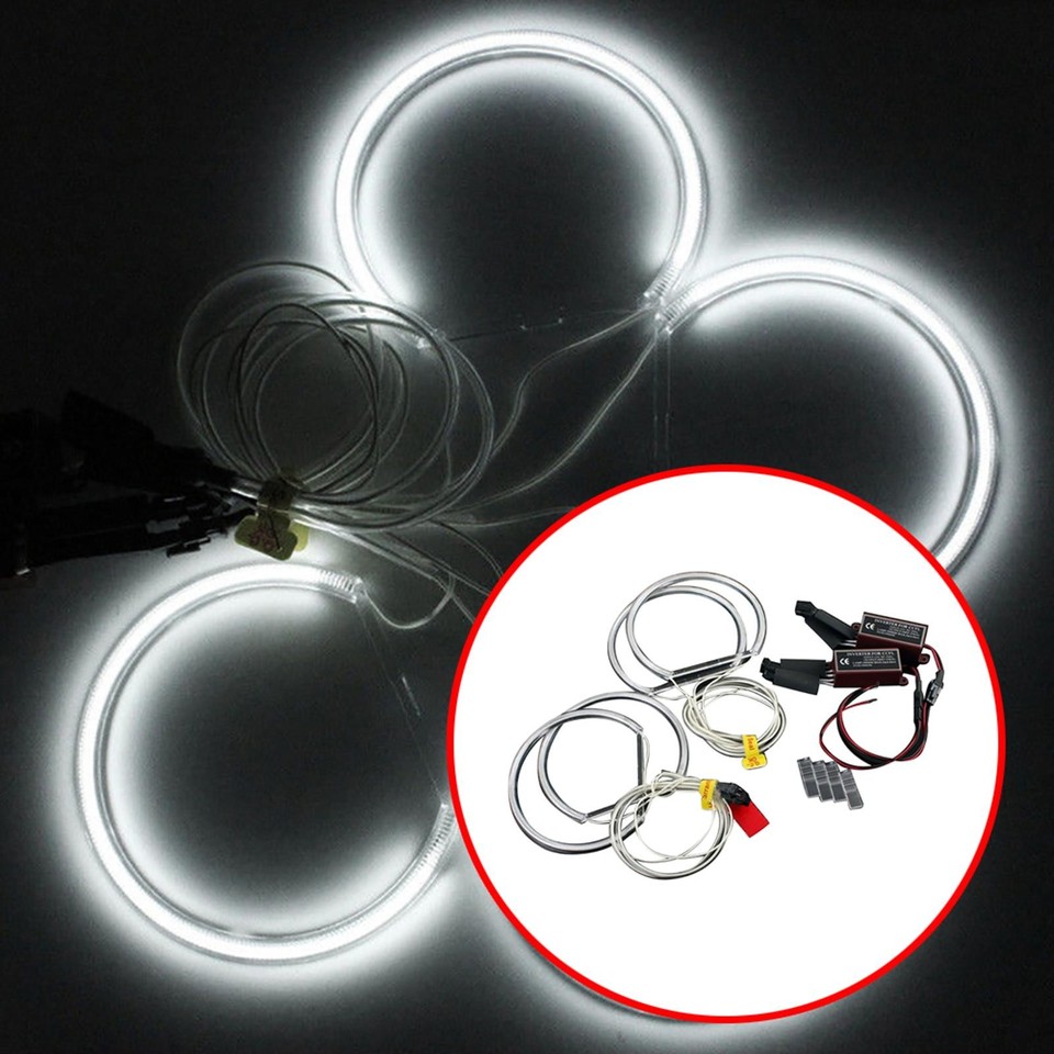 4Pcs 8000K Xenon CCFL Angel Eyes Halo Rings Lights Lamp For BMW E36 E39 ...