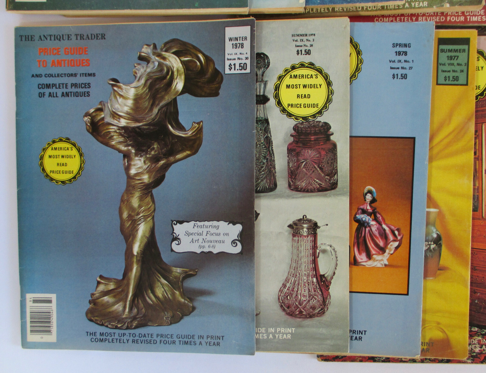 Lot x16 Vintage 1970s ANTIQUE TRADER PRICE GUIDE Magazines Art Deco ...