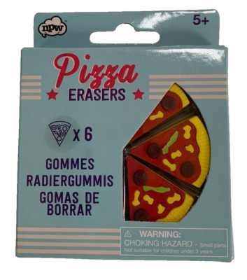 npw Pizza Erasers novelty 6 count pizza slice shaped erasers Ages 5+ | eBay