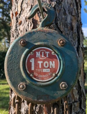 N.I.T. 1 Ton Nitto Chain Block Mfg. Japan Manual Chain Hoist | eBay