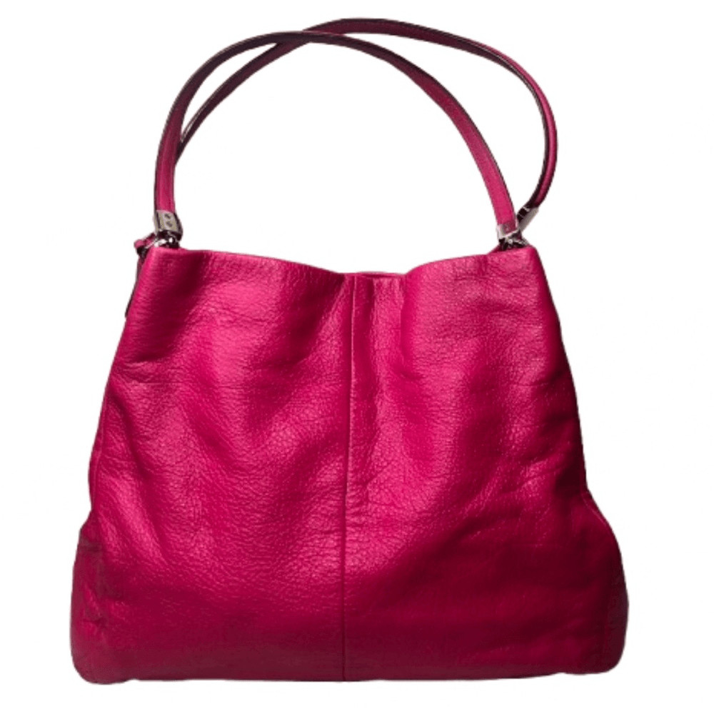 COACH Madison Phoebe Tumbled Hot Pink Leather 3 Secti… - Gem