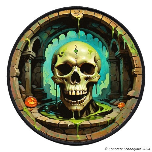 Occult Crypt Skull Patch Up to 25cm, Large Iron On Jacket Backpatch ...