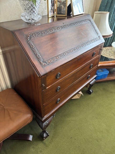 antique drop down desk bureau | eBay UK