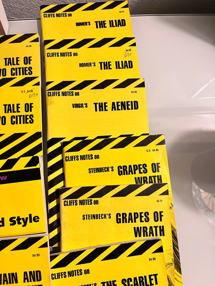 Cliff Notes Study Summary Guide Books Classics Paperbacks by the title ...