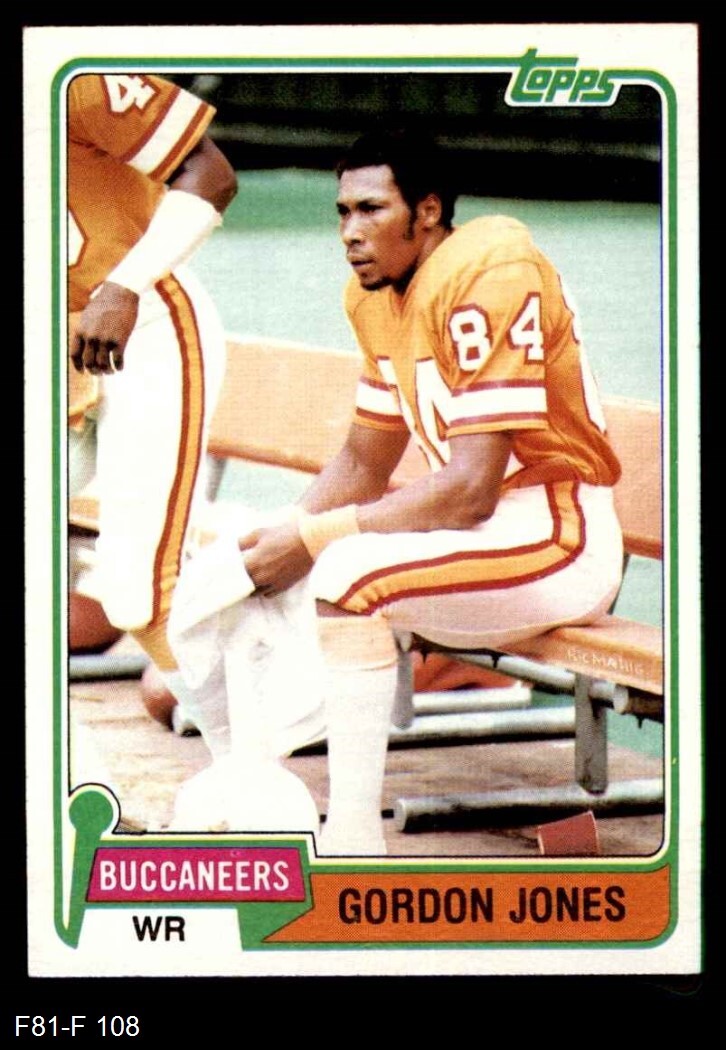 1981 Topps #108 Gordon Jones Buccaneers Pittsburgh 8 - NM/MT | eBay