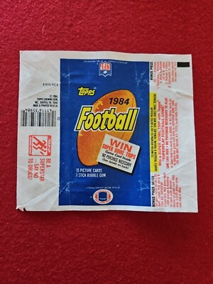 1984 Topps Football Wax Pack Wrapper - No Cards - Quantity Available | eBay
